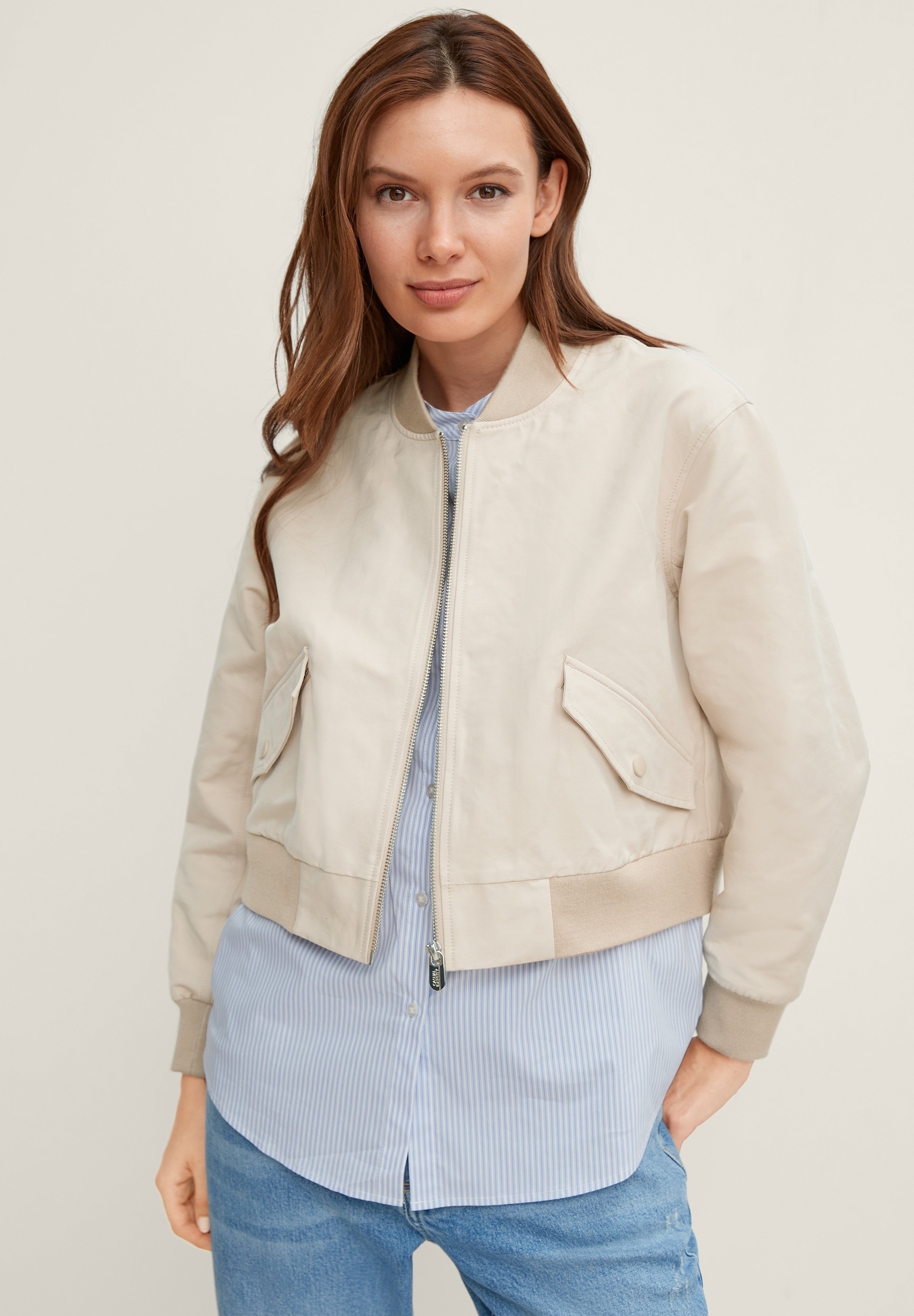 comma casual identity Bomberjacke - straw/beige - Zalando.ch