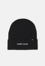 Tommy Jeans LINEAR LOGO BEANIE UNISEX - Bonnet - black/noir - ZALANDO.FR