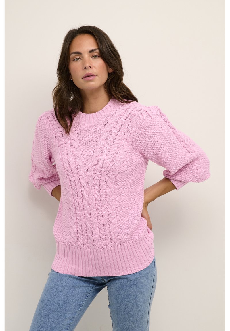 Kaffe Strickpullover - pink frosting/pink - Zalando.de