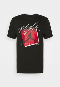 Jordan BRAND CREW - Triko s potiskem - black/gym red/černá - Zalando.cz