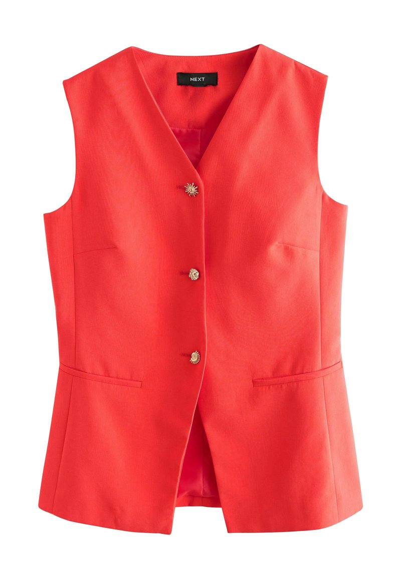 Next REGULAR FIT WITH BUTTON DETAIL - Chaleco - red/rojo - Zalando.es