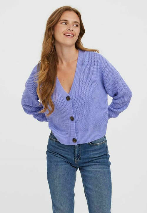 ONLY ONLCAROL NICE LS NOOS - Strickjacke - blue heron/blau - Zalando.ch