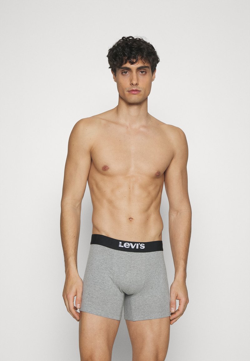 Levi's® MEN SOLID BASIC BOXER BRIEF 4 PACK - Panties - black/grey melange/grau - Zalando.de