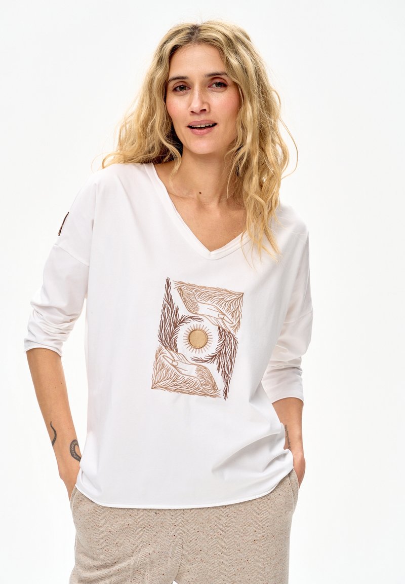 blue shadow SANDY - Long sleeved top - white - Zalando