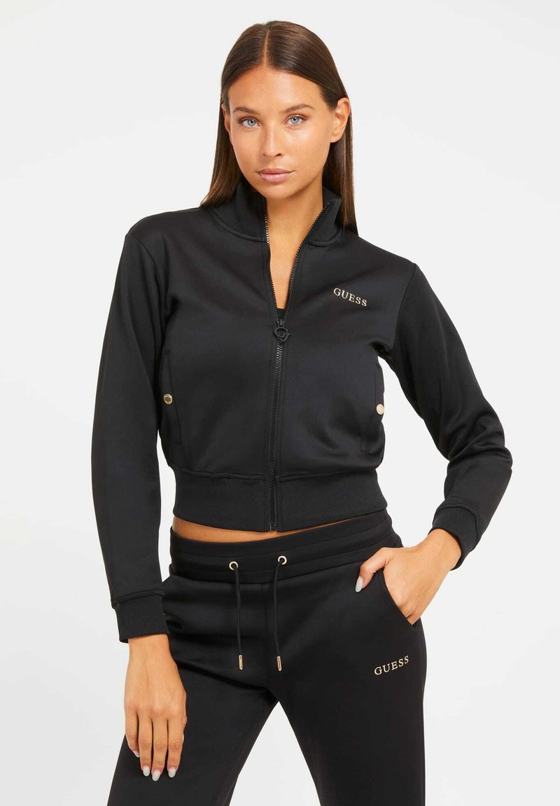 Guess Bluza rozpinana/czarny - Zalando.pl