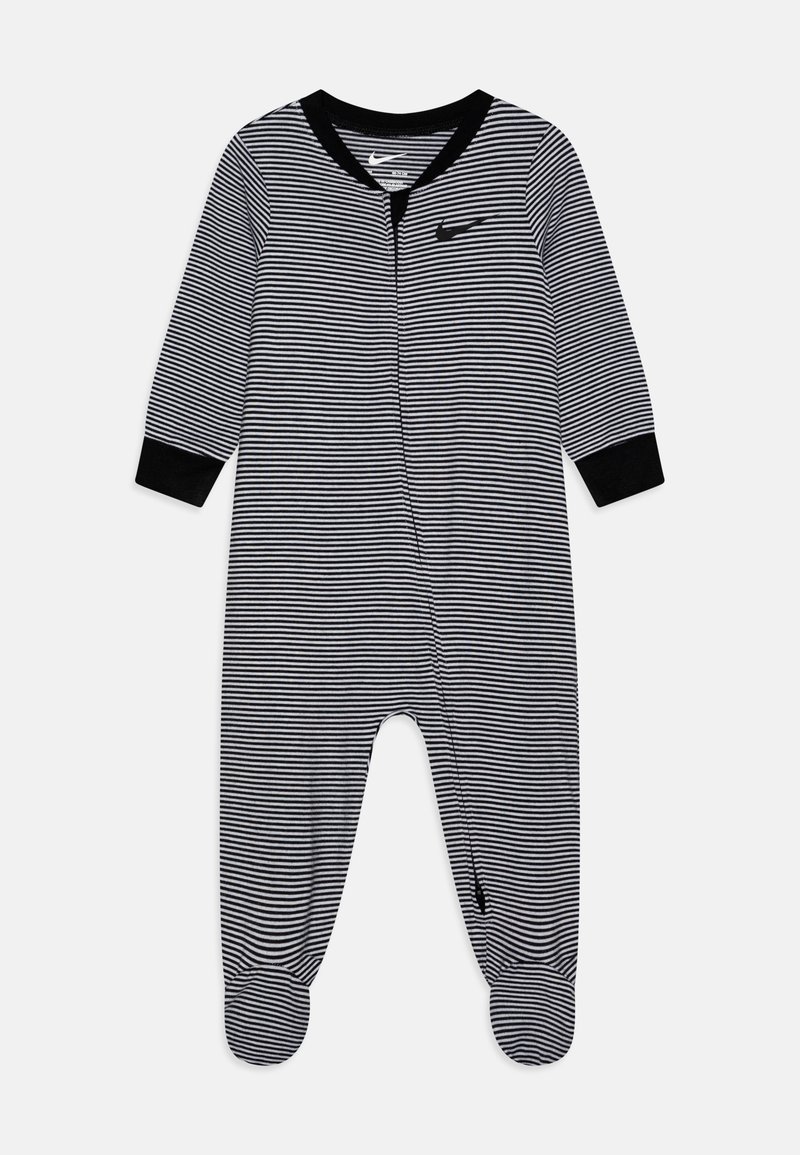 Nike Sportswear STRIPED FOOTED COVERALL UNISEX - Sleep suit - black ...
