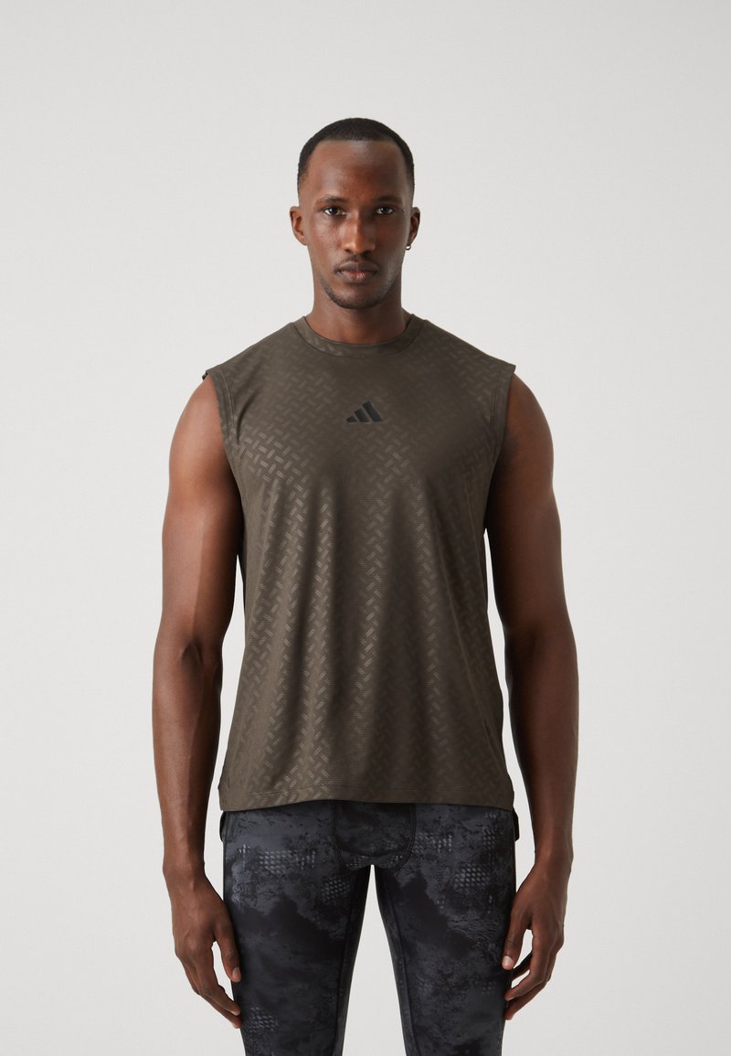 adidas Performance POWER TANK - Top - shadow olive/black/oliva - Zalando.it
