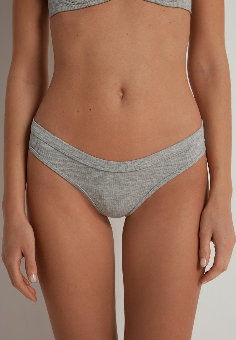 Tezenis Mit Hohem Beinausschnitt Spring Rib Slip Light Grey Blend