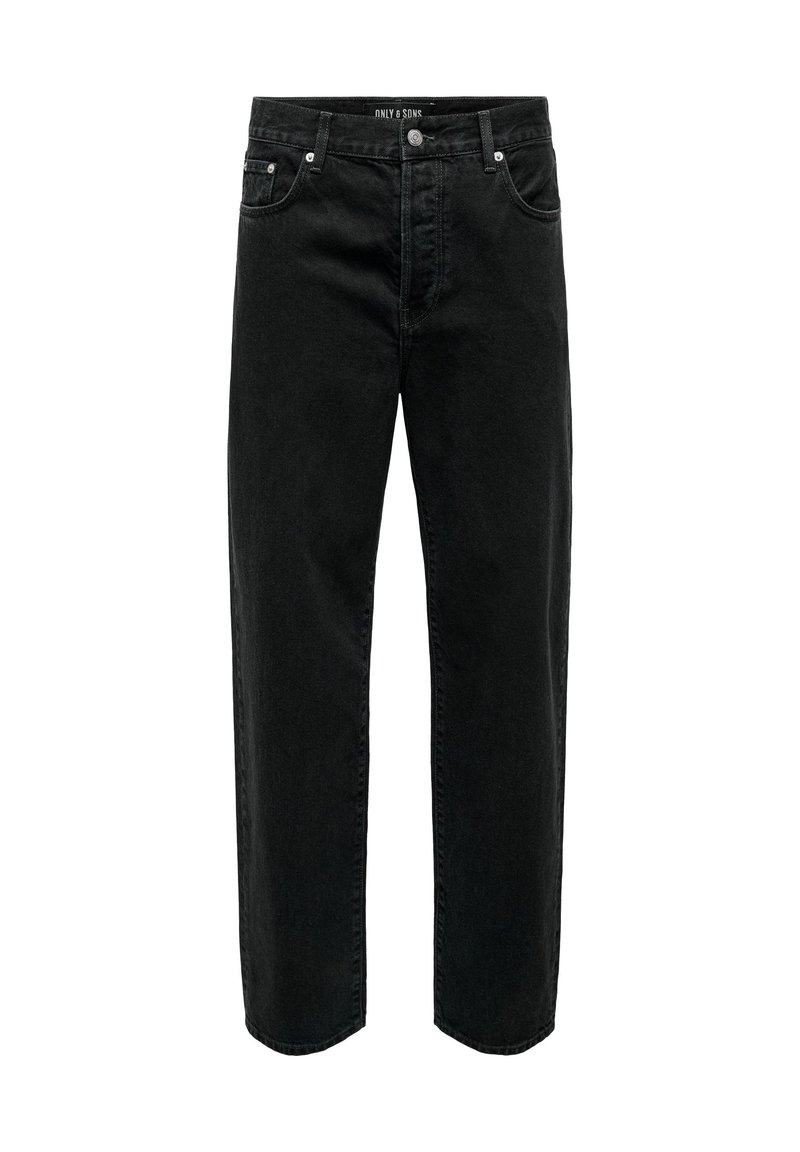 Only & Sons ONSFIVE BAGGY ONE BOX - Jeans Relaxed Fit - washed black ...