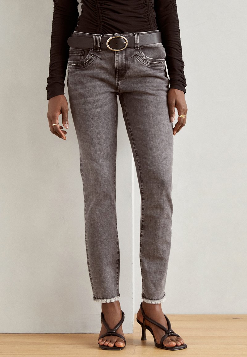 Mos Mosh PERLA - Slim fit jeans - grey/grijs denim/greydenim - Zalando.nl