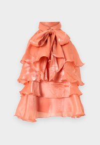 YAS YASELOISE SHINY HALTER NECK - Blúz - terra cotta/barna - Zalando.hu