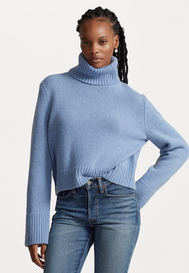 Polo Ralph Lauren Long Sleeve Strickpullover Chambray Melange Blau