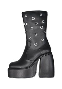 Buffalo ELEGANTE HEART - Enkellaarsjes met hoge hak - black/zwart ...