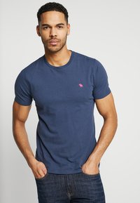 Abercrombie & Fitch 3-PACK ICON CREW TEE - T-Shirt basic - BLACK LIGHT BLUE NAVY/schwarz ...