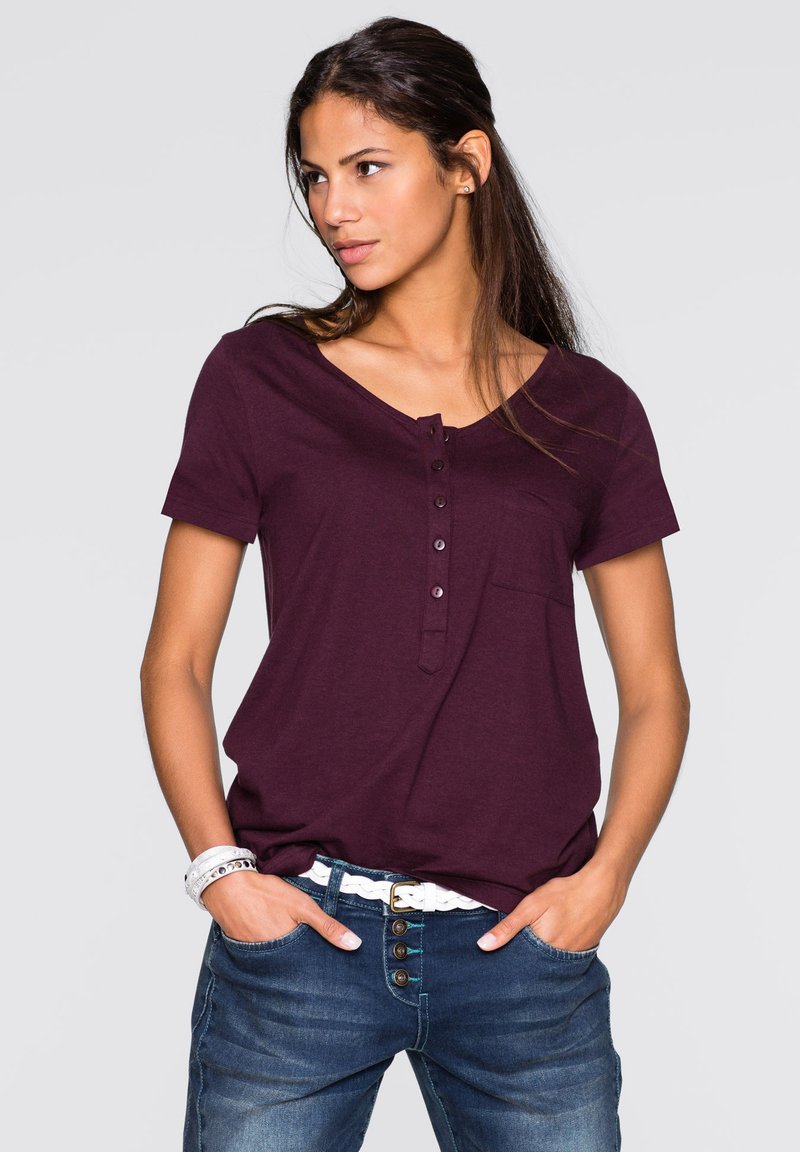 bonprix T-Shirt basic - rot/bordeaux - Zalando.ch