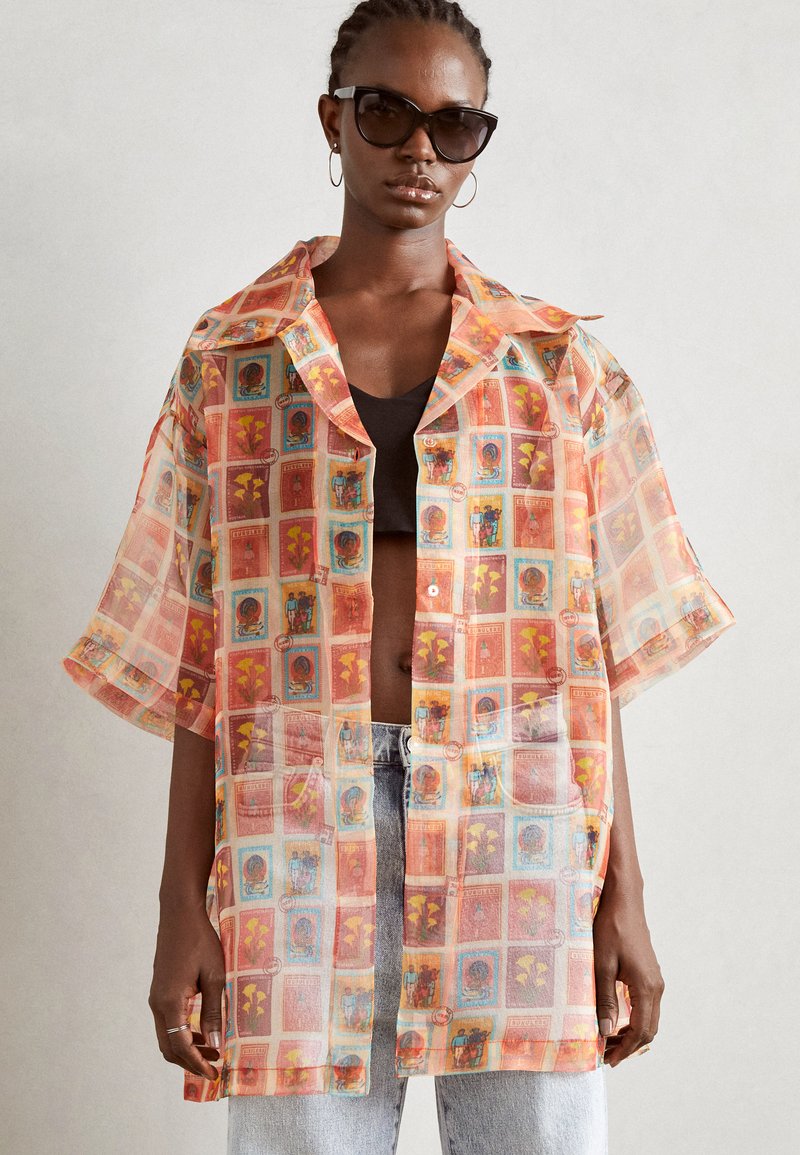 Heathe ALLEN POST CARD PRINT SHIRT - Skjorte - white/multi-colour/hvit ...