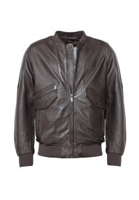 Maze Leather jacket - dark brown - Zalando