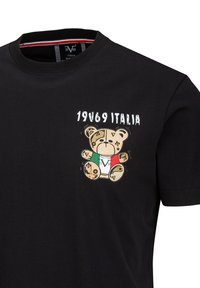 19V69 Italia RAFAEL ITALIAN TEDDY - Print T-shirt - black - Zalando