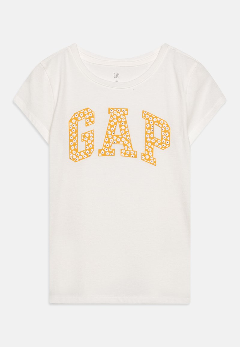 GAP LOGO GIRLS - Print T-shirt - new off white/off-white - Zalando.ie