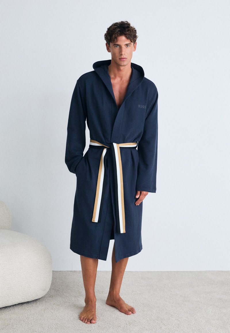 BOSS ICONIC ROBE - Dressing gown - dark blue - Zalando
