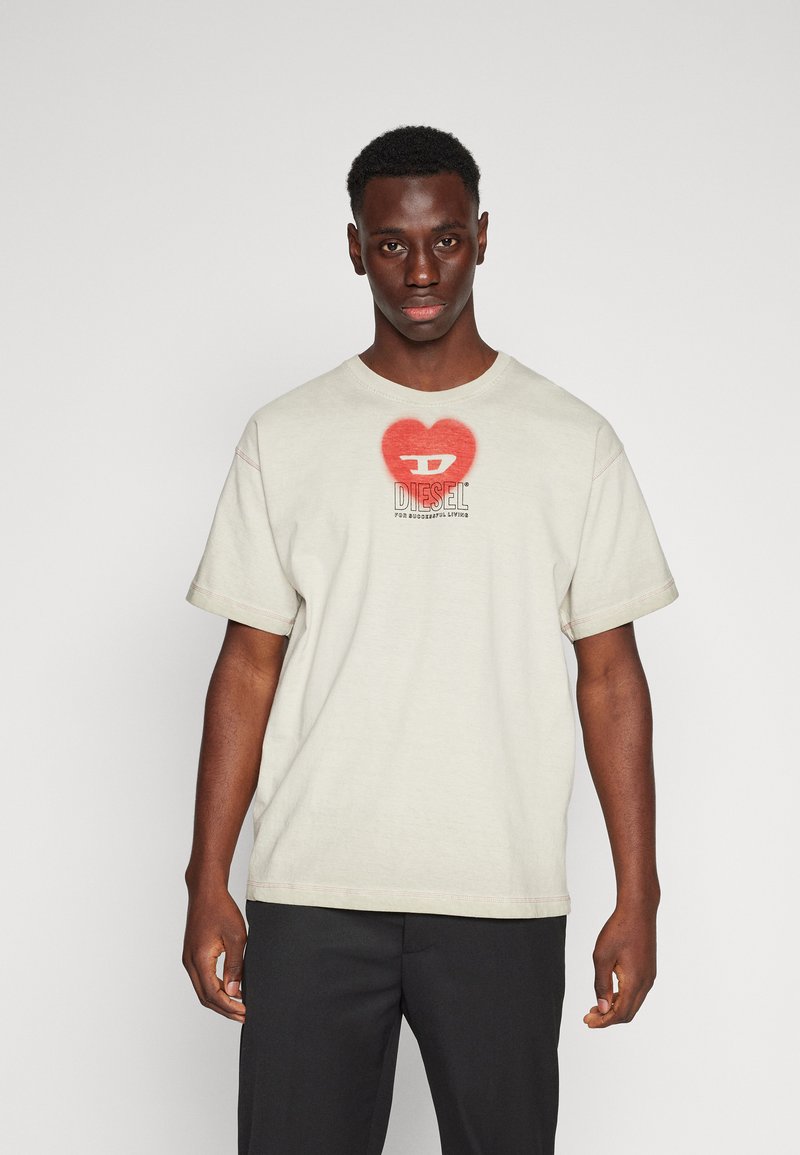 Diesel UNISEX - T-Shirt print - taupe - Zalando.de
