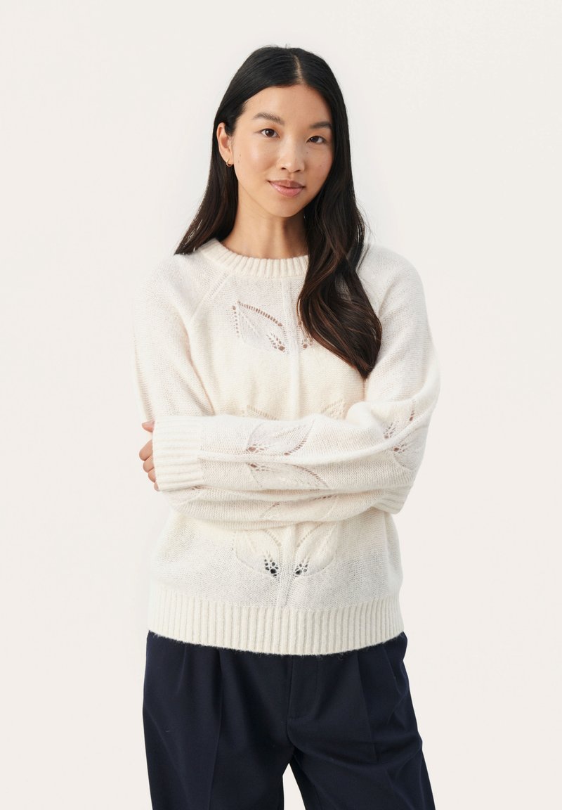 Part Two FRYPW PU - Neule - whitecap gray/luonnonvalkoinen - Zalando.fi