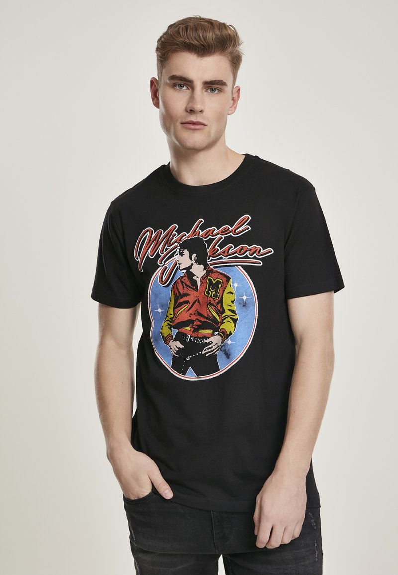 Mister Tee HERREN MICHAEL JACKSON CIRCLE TEE - Print T-shirt - black ...