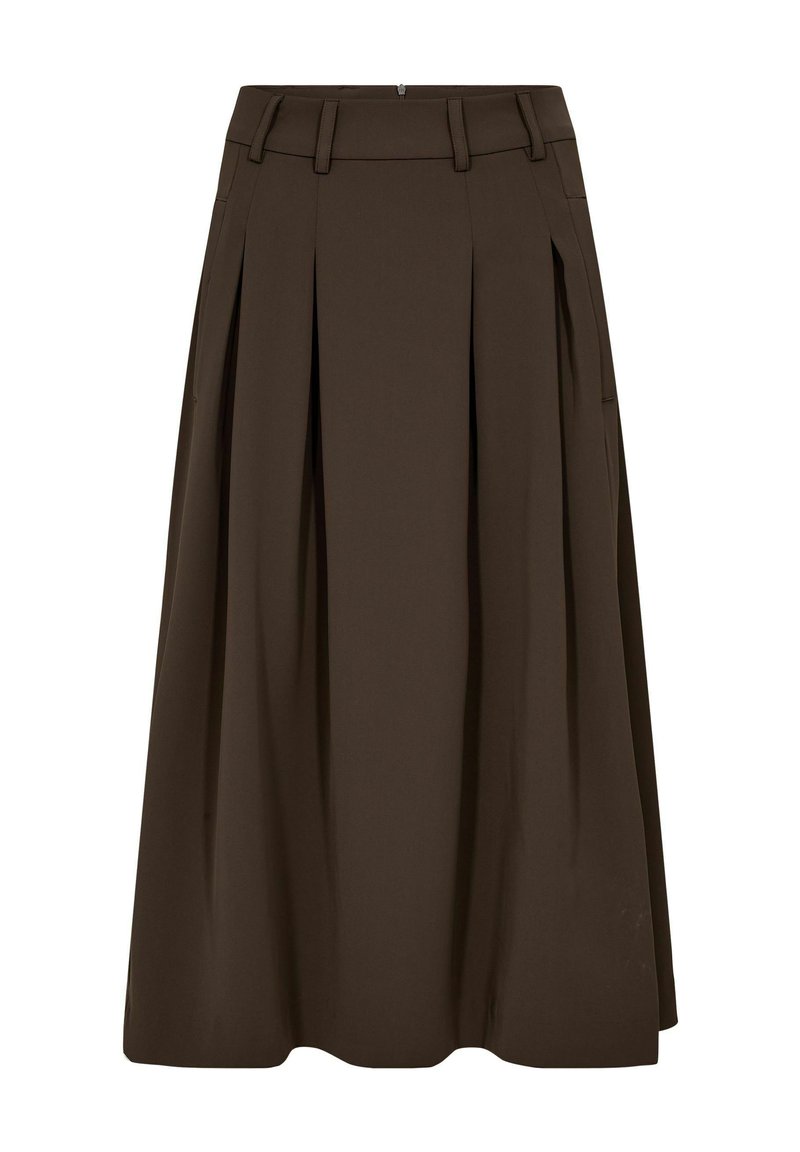 Co'couture ANYA MIDI - Skladaná sukňa - mocca/hnedá - Zalando.sk