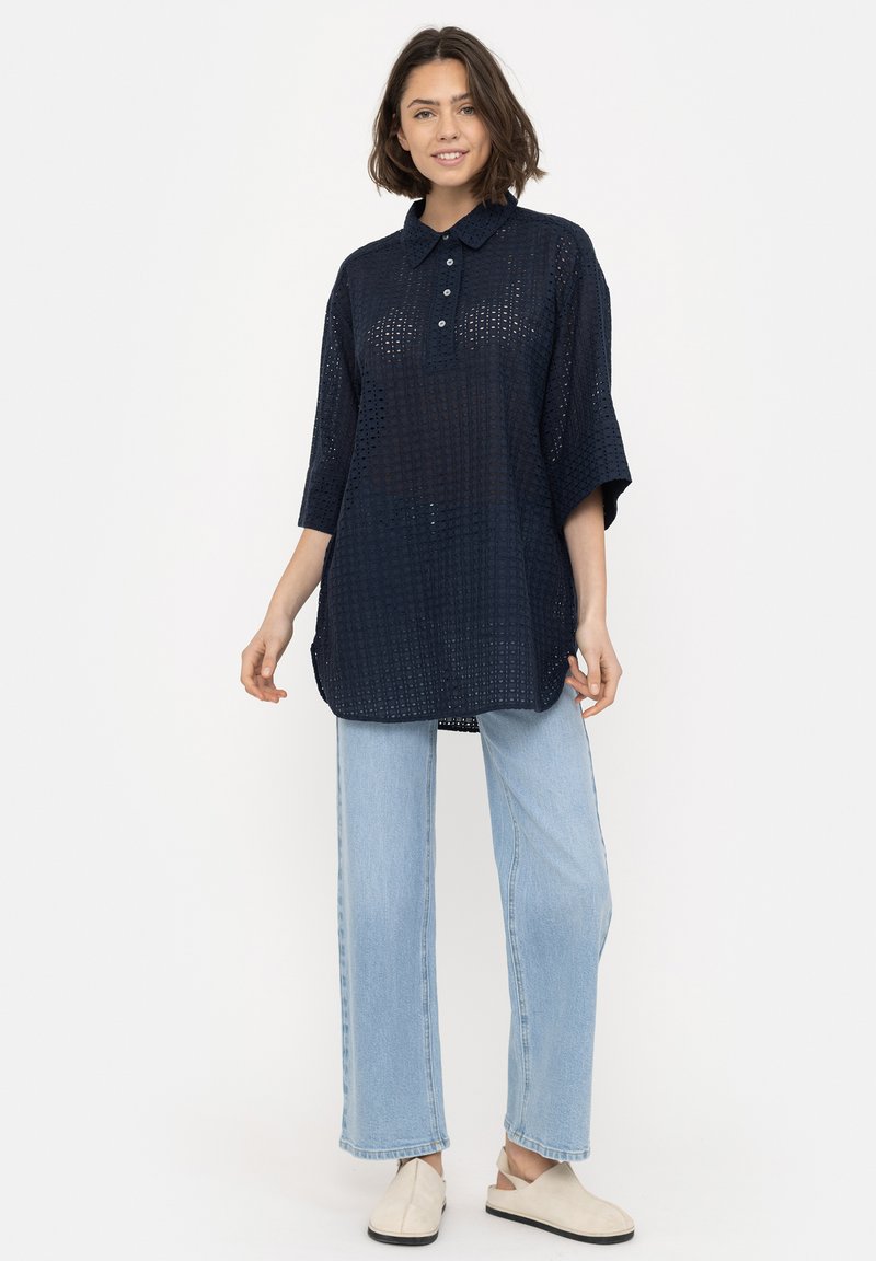 Soft Rebels SRBRINLEY LONG - Blouse - total eclipse/bleu marine - ZALANDO.FR