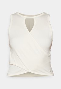 Sweaty Betty MINDFUL SEAMLESS WRAP TANK - Topper - cloud white/offwhite ...