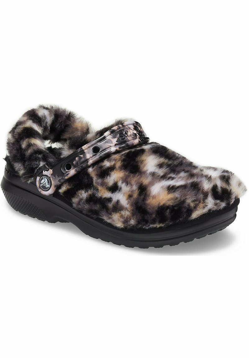 Crocs CLASSIC FUR SURE UNISEX - Clogs - black / multi/dark brown ...