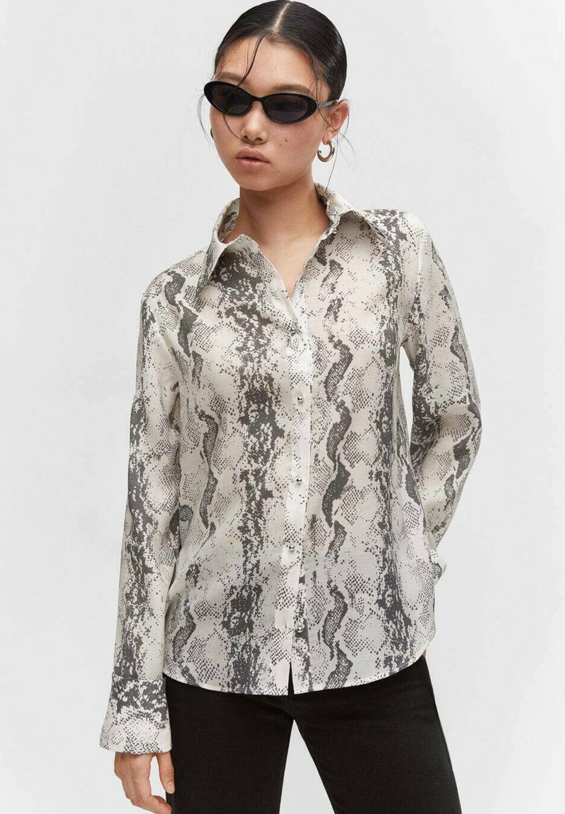 Mango SNAKE - Camisa - off white/crema - Zalando.es