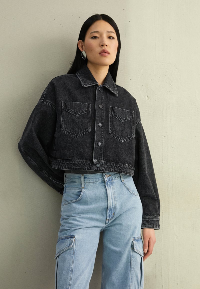 Agolde HERA JACKET - Jachetă din denim - paradox/denim negru - Zalando.ro