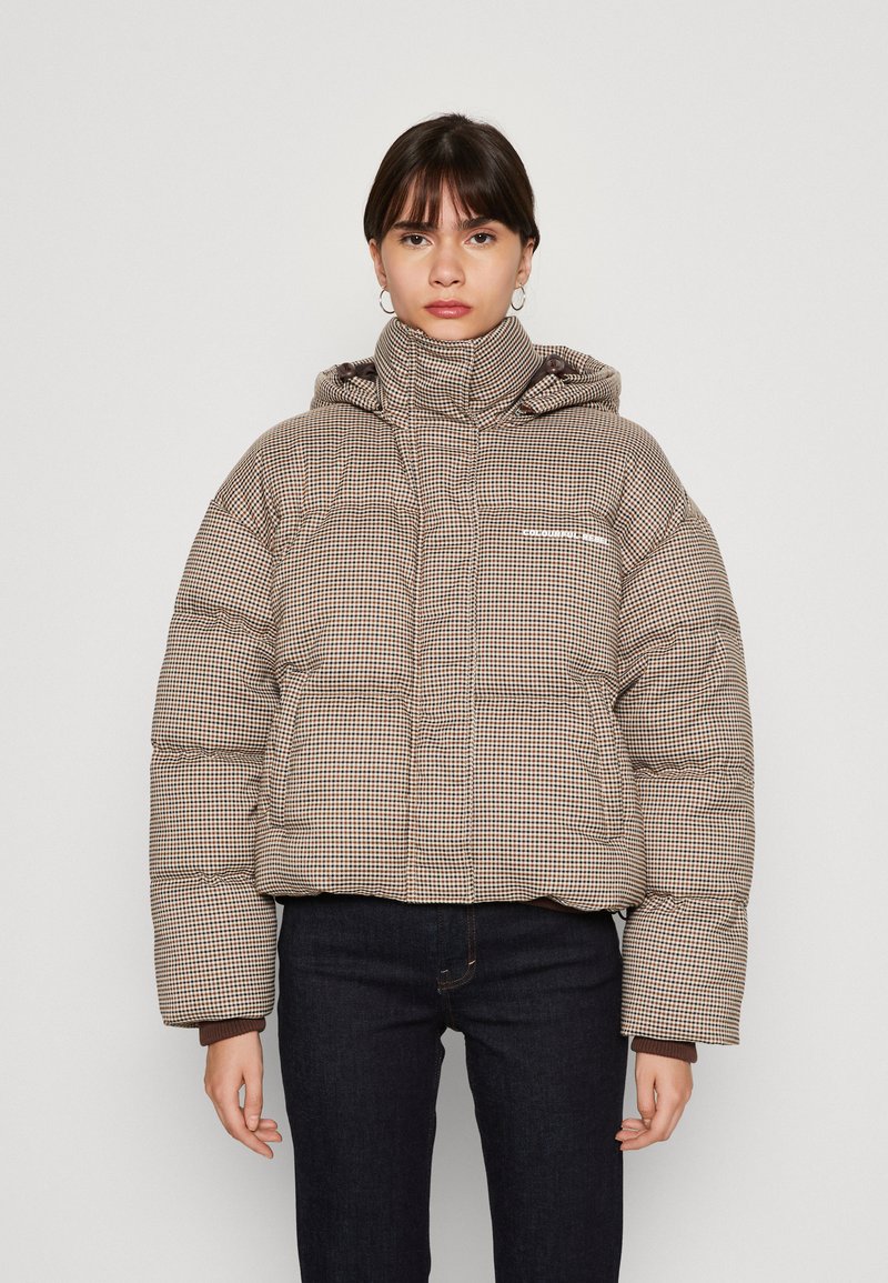 Colourful Rebel ZYA DOGTOOTH CROPPED PUFFER JACKET - Winterjacke ...