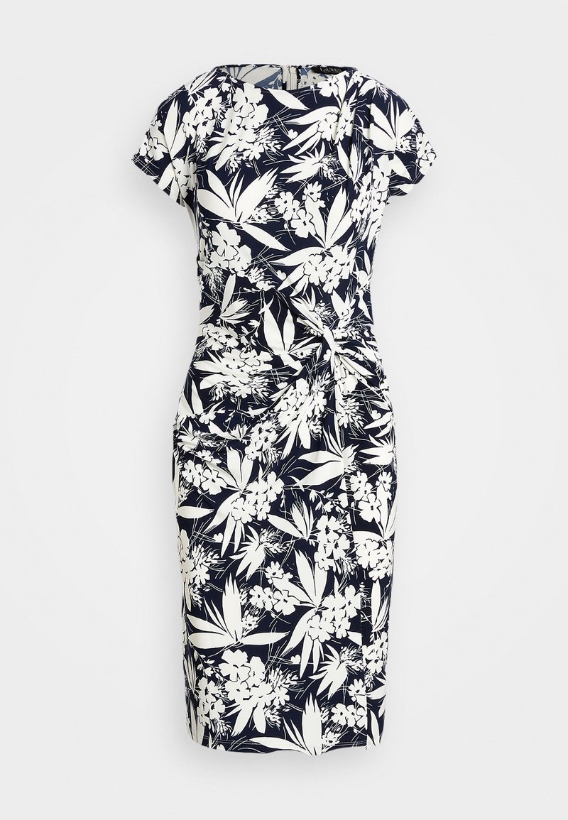 Lauren Ralph Lauren MAYATI SHORT SLEEVE DAY DRESS - Shift dress - navy/white/dark blue - Zalando.de