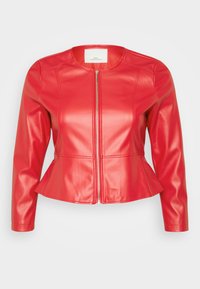 ONLY Carmakoma CARSARAMY JACKET - Faux leather jacket - high risk red ...