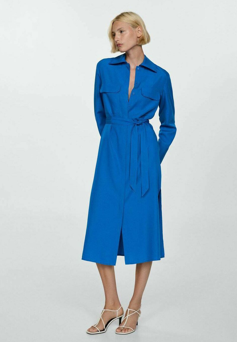 Mango Blusenkleid - dark blue/dunkelblau - Zalando.de