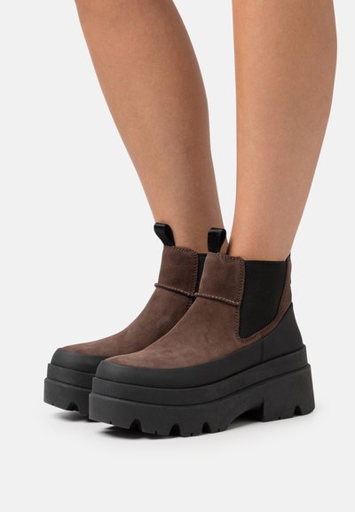 UGG CLASSIC MINI PLATFORM - Bottines à plateau - black/noir - ZALANDO.BE