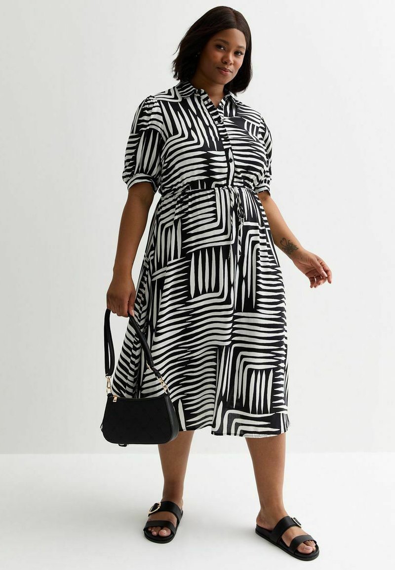 New Look Curves Sukienka koszulowa/czarny - Zalando.pl