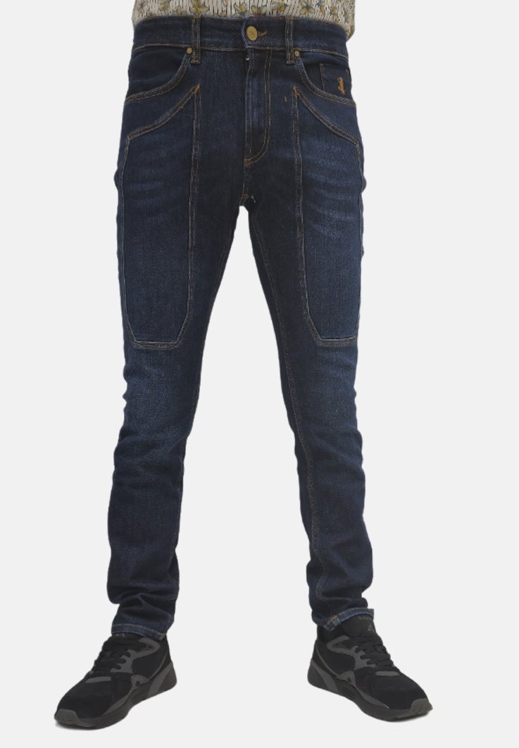 Jeckerson CON TOPPA - Jeans slim fit - dark blue denim/blu scuro ...