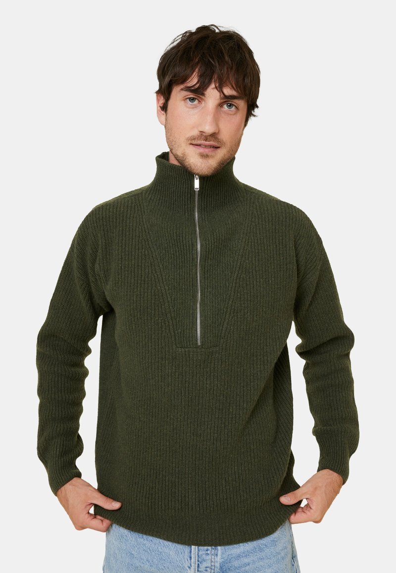 MAISON MONTAGUT COL CAMIONNEUR EN - FRENCH - Jumper - kaki/khaki - Zalando