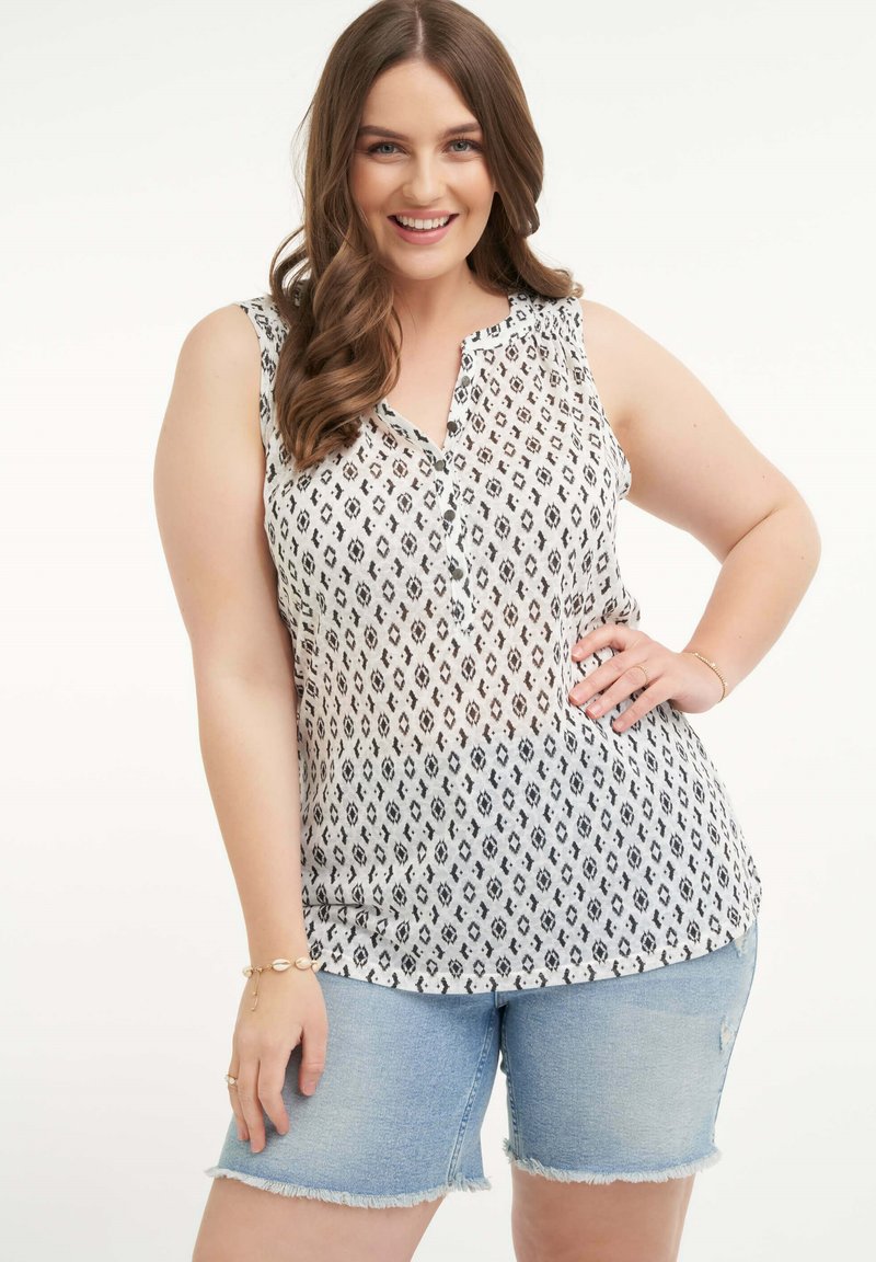 MS Mode MET PRINT - Blouse - multi zwart wit/beige - Zalando.de