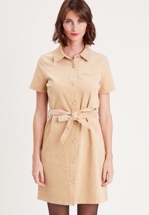 Next SHORT SLEEVE SHIRT DRESS - Vestido camisero - tan brown/beige ...
