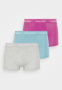 Calvin Klein Underwear LOW RISE TRUNK 3 PACK COTTON STRETCH - Shorty - wild aster/grey heather ...
