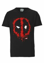 LOGOSHIRT MARVEL DEADPOOL FACE - T-Shirt print - schwarz - Zalando.de