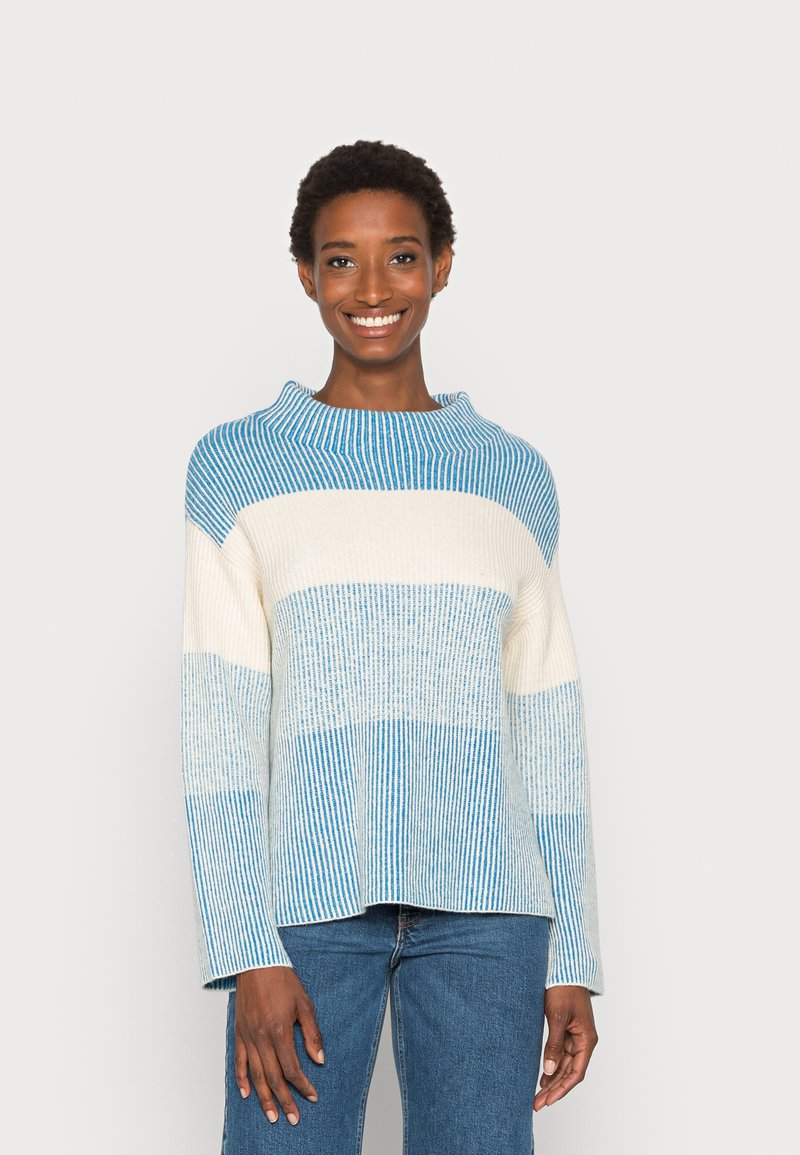 TOM TAILOR Jumper - buttercream blue/off-white - Zalando.de