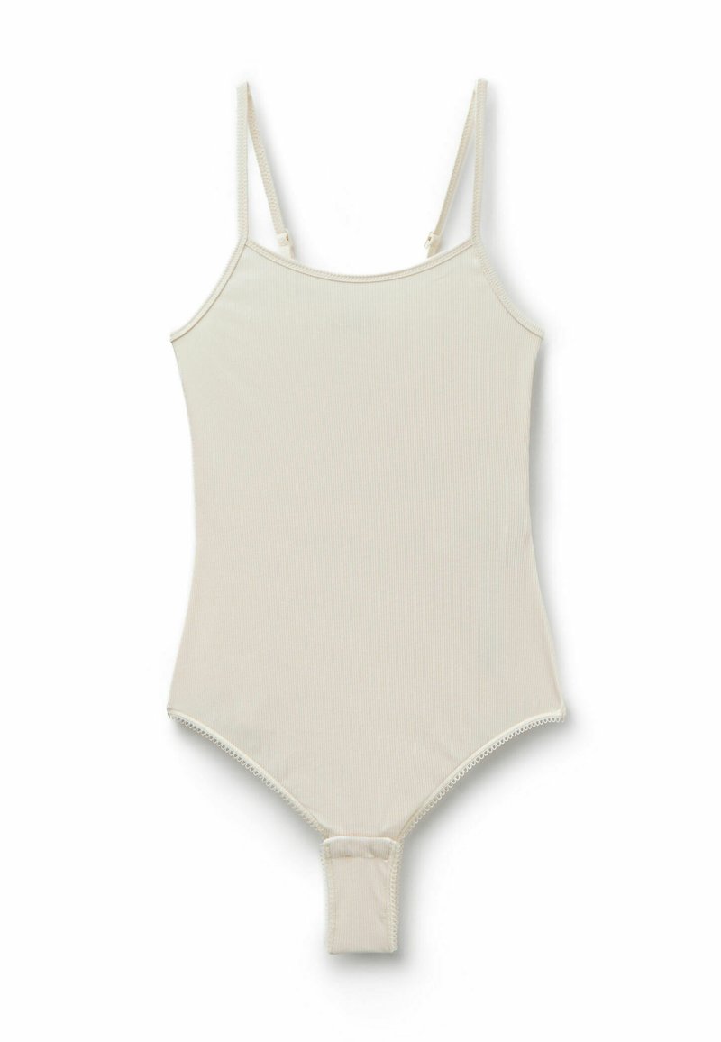 Tezenis RIBBED WITH NARROW STRAPS - Body - white/špinavě bílá - Zalando.cz