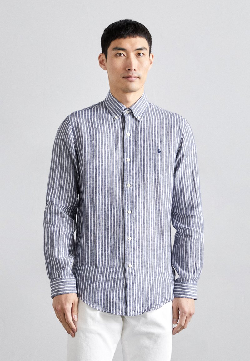 Polo Ralph Lauren LONG SLEEVE SPORT - Shirt - newport navy white/dark ...