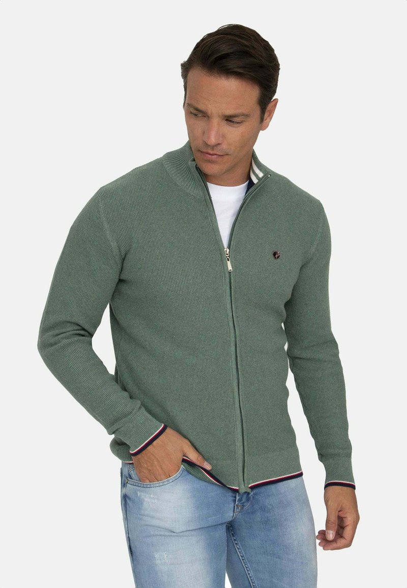Jacey Quinn TEXTURED FULL - Sweatjacke - green melange/grün - Zalando.de