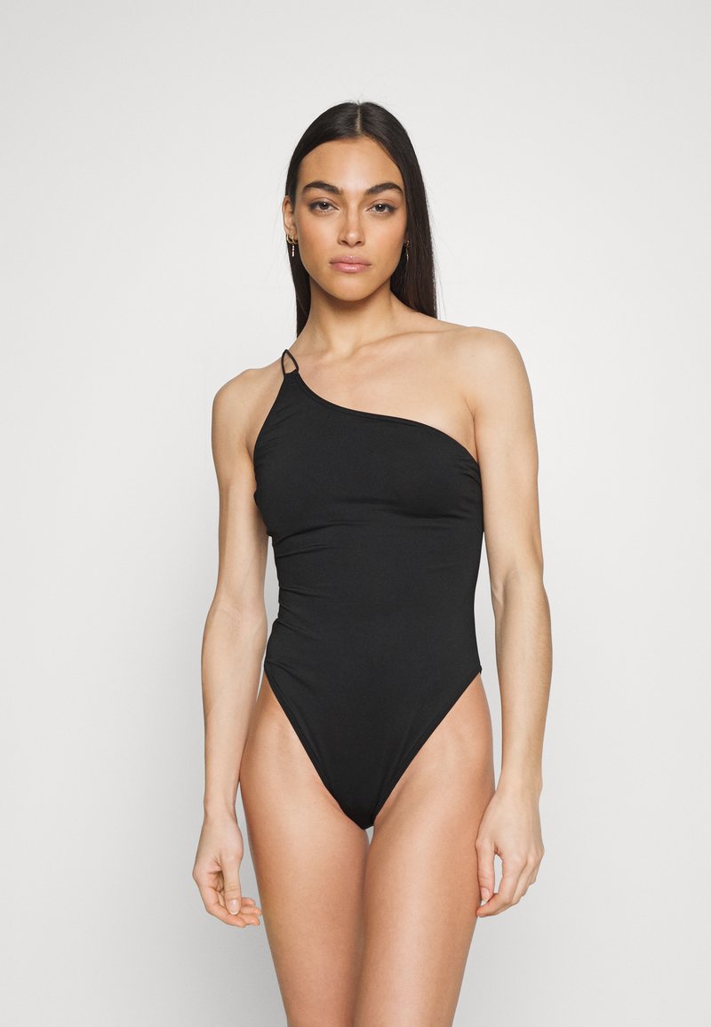 Calvin Klein Swimwear One Shoulder One Piece Bañador Black Negro